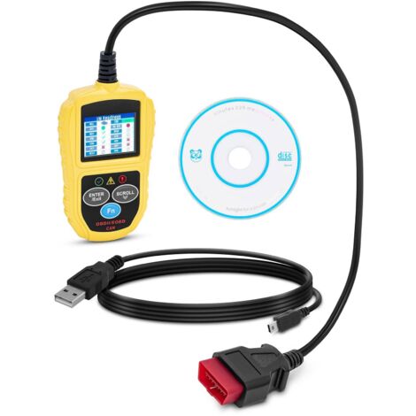 OBD2 diagnostic device - 8 - 18 V - LCD - Fault codes / VIN / ID / CVN ...