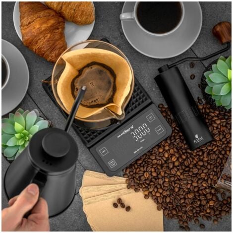 Barista Scale Coffee Scale Espresso Scale Timer LCD 3kg/0.1g 15x15cm