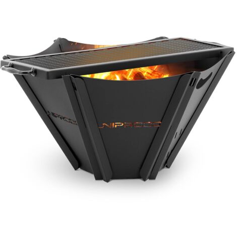 Fire bowl - with grill grate - 58 x 54 x 27.5 cm - interlocking Fire ...
