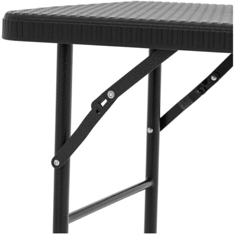 Folding Table large folding table fold up table 75 kg 0 x 0 x 0 cm black