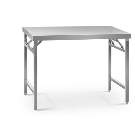 Stainless Steel Folding Work Table Portable Worktop Catering 70x120cm 215kg