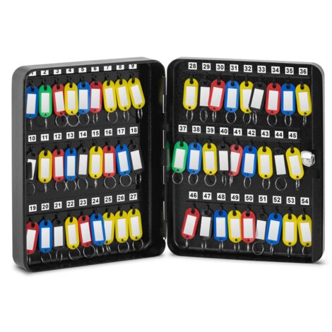 Metal Key Cabinet Key Closet Locking Key Storage Box for 54 Keys Incl ...
