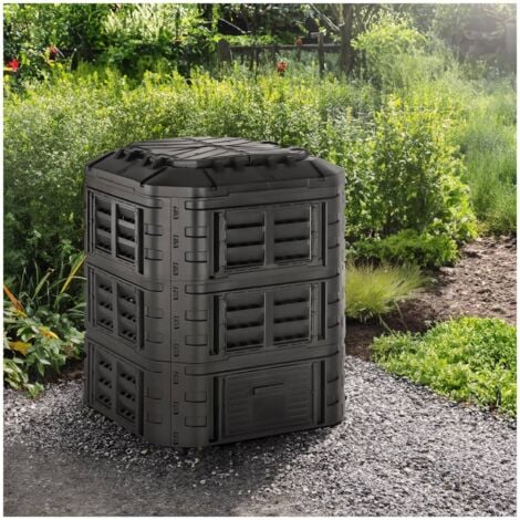 Garden Compost Bin Garden Composter Outdoor Compost Bin Plastic 860L