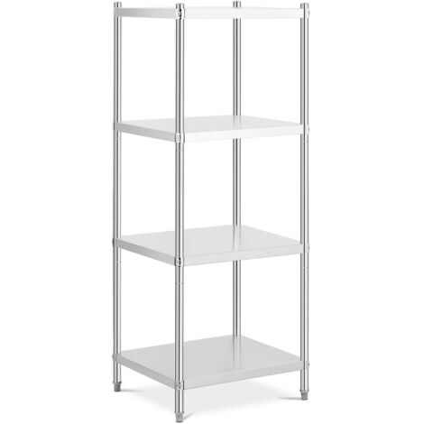 Stainless Steel Shelving Unit Metal Shelves 4 Shelves 70x60x180 cm 200 kg