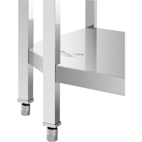 Stainless Steel Work Corner Table Kitchen Prep Commercial Table 90x70cm ...