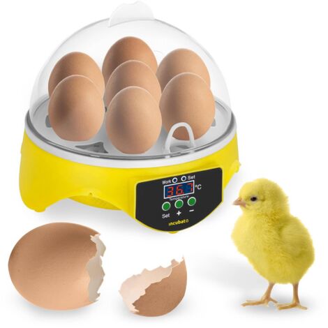 Egg Incubator Poultry Incubator Egg Hatcher Egg Brooder 7 Eggs + Candler