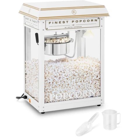 Popcorn Machine Popcorn Maker Popcorn Popper Retro White Gold 5 6kg h 1600W