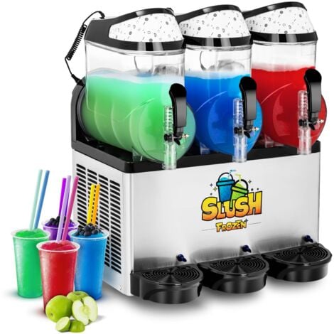 Slush Maker Machine Slush Machine Slushy Slush Ice Chilled Drinks LED 3x10L