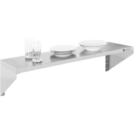 Practical Simple Stainless Steel Kitchen Wall Shelf Easy Mount And ...