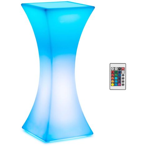 LED Bar Table - 45 x 45 x 110 cm - RGBW - battery operated - matte white