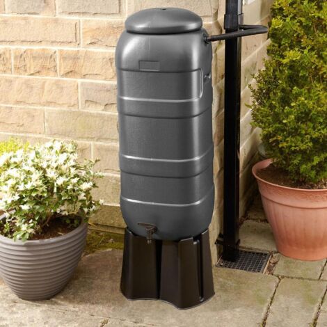 Straight 100L GREY RainSaver Kit (Includes Stand & Diverter)