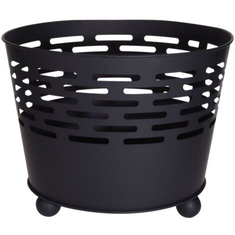 Metal Black Fire Basket - 45cm