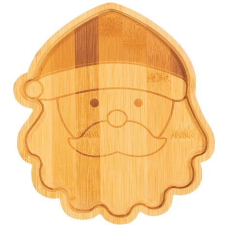 Eco Friendly Bamboo Santa Wooden Plate