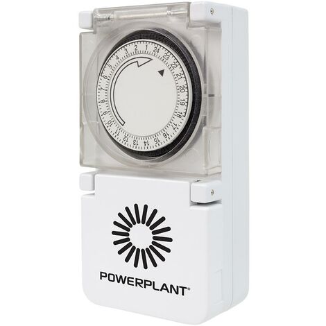 Plug-in timer. Heavy duty, 13 A max load. For scheduling of electrical ...