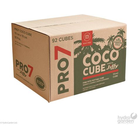 Coco Coir cube. Pure coconut fibre seedling block for horticulture ...