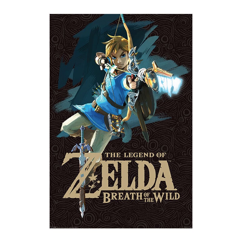Poster the legend of zelda breath of the wild portada videojuego