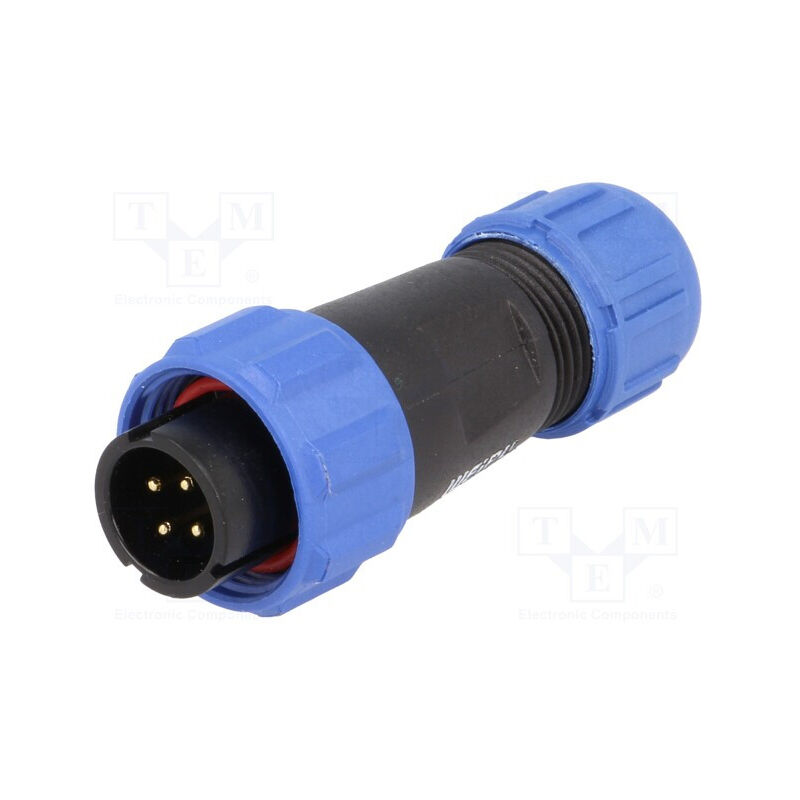 Conector Macho 4 Pines Ip68 Redondo Con Rosca Exterior Aereo Sp1310/p4