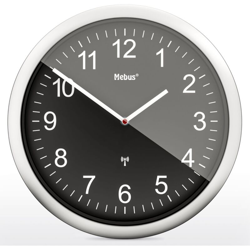 Mebus Reloj de Pared inalámbrico, 26 cm, silencioso, fácil de Leer ...