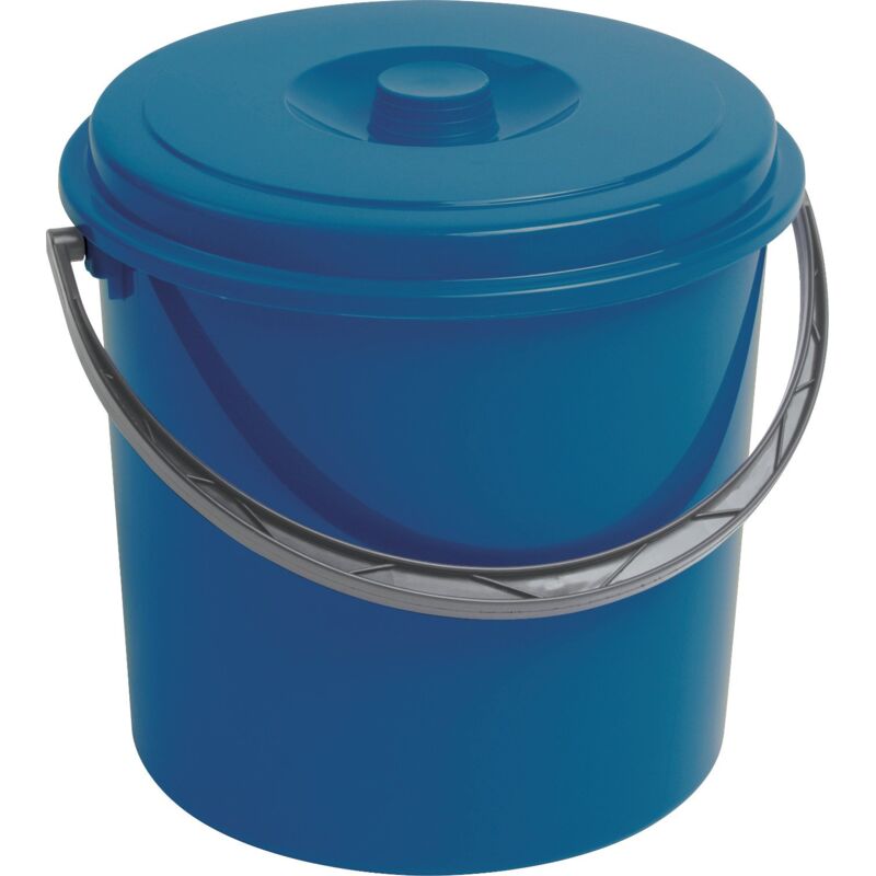 Curver Cubo multiusos con tapa, 12 L, color azul