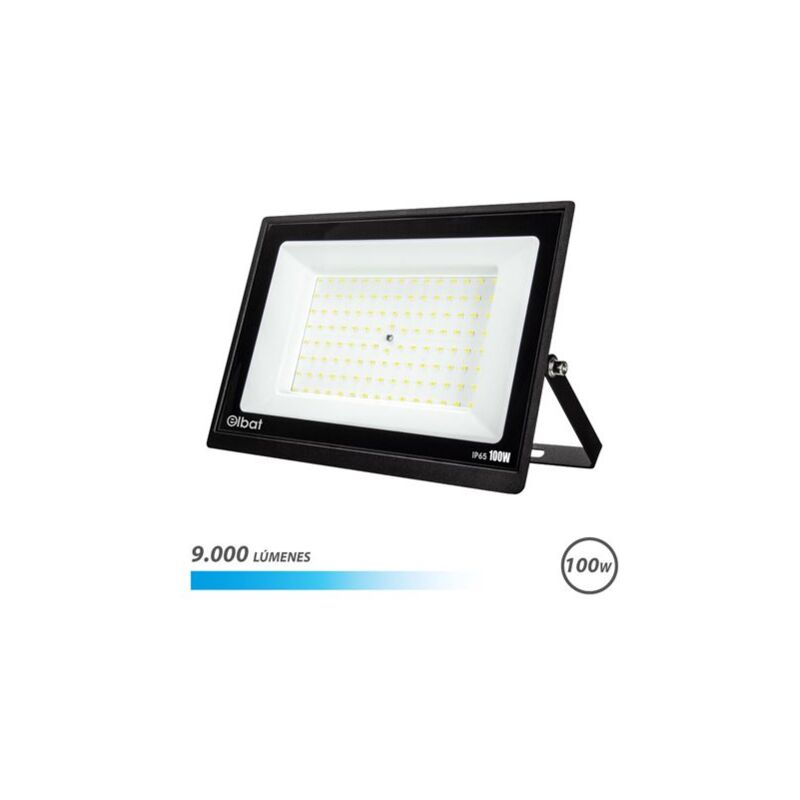 Elbat foco led serie super slim 100w - 9000 lumenes - 6500k luz fria - ip65 para uso en exterior