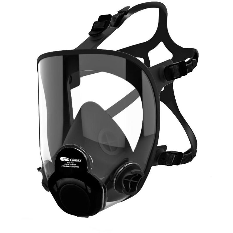 Máscara facial completa Climax 742 con visor amplio, protección ...