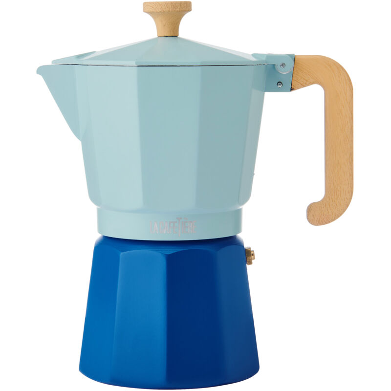 La Cafetière Cafetera para café espresso de 6 tazas, Azul cielo de dos ...