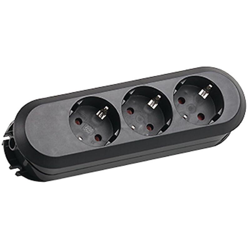 Bachmann smart 3xcee7/3 schwarz 3x schutzkontakt