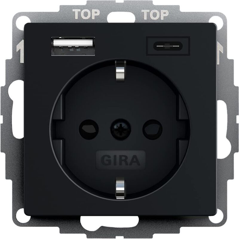 Gira 2459005 - Toma de corriente Schuko con conector USB, 2 enchufes ...