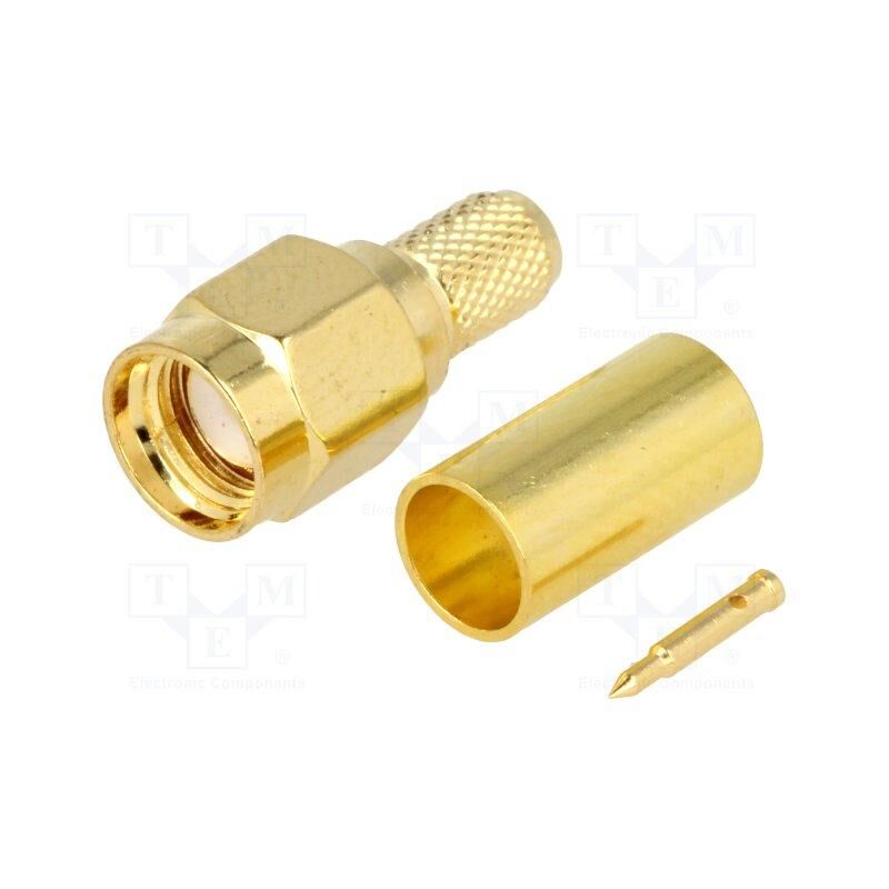 Conector SMA Macho RG58 CRIMPAR Pin Central Macho