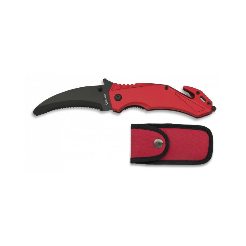 Navaja Táctica de Seguridad Roja Martinez Albainox con mango de ...
