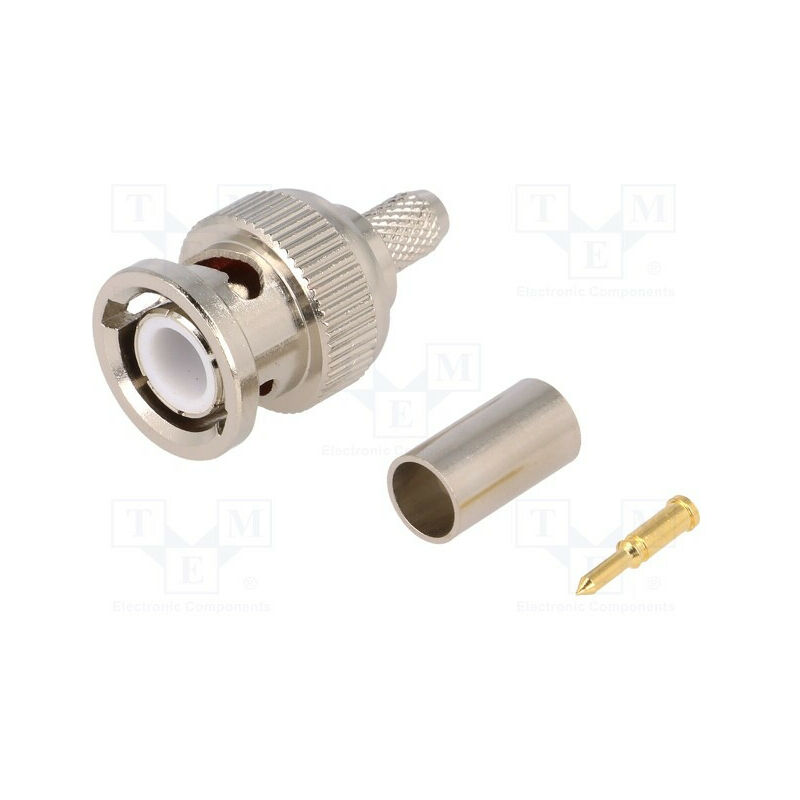 Conector Bnc Macho Crimpar Cable Rg58 Con Casquillo Bnc-010-t