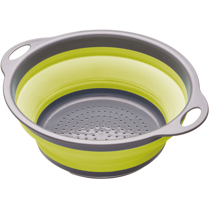 Colourworks Colador Plegable, Plástico, 2,8 L, 24 cm, Color Verde