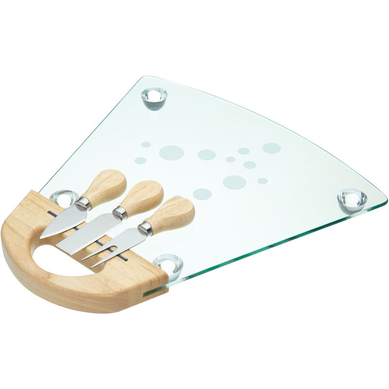 Kitchen Craft Glass Cheese Serving Set