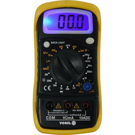 Multímetro digital, VOREL, modelo 81773, ideal para mediciones ...