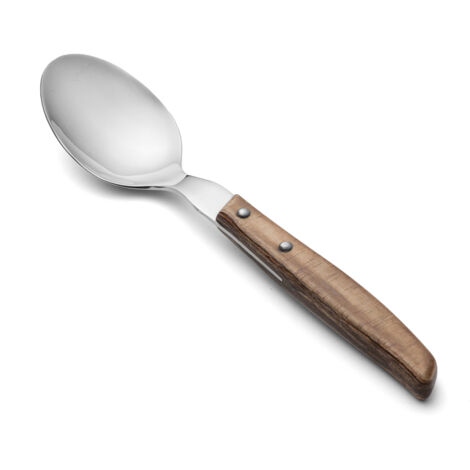 Cuchara con el mago de madera - Acero inoxidable 18/10 (Peso de 70 g).