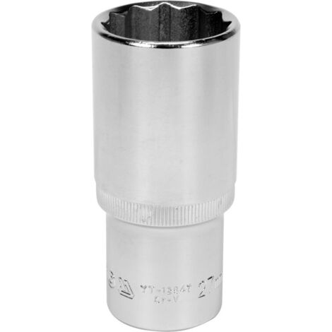 Yato YT-12947 - Bihexagonal socket 27mm 1/2" 12pt cv