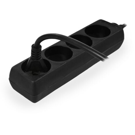 Extensión doméstica negra Awtools, modelo 4-gniazdos 1,5m sin conexión ...