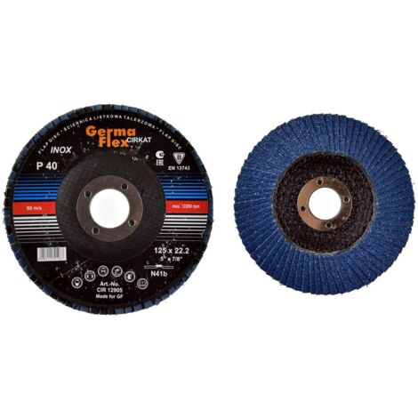 Disco abrasivo de listones para metal y acero inoxidable 125mm, grano ...