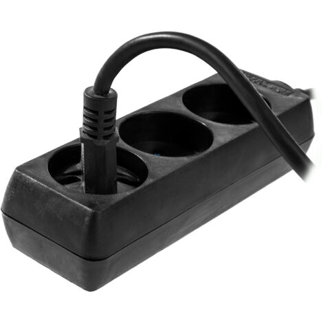 Extensión doméstica negra Awtools, modelo 3-gniazdos 3,0m sin conexión ...