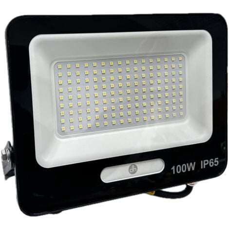 Foco Led 100w 6500k Negro 11700lm Ip65 253x242x40 81.784/100/n/dia