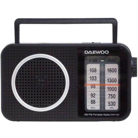 Radio portátil daewoo dw1124/ negra