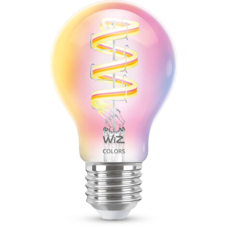 WiZ - Bombilla LED inteligente E27 ST64, con filamento transparente 6 ...