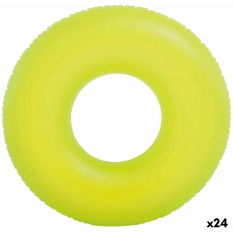 Flotador hinchable donut intex neon 91 x 91 cm (24 unidades)