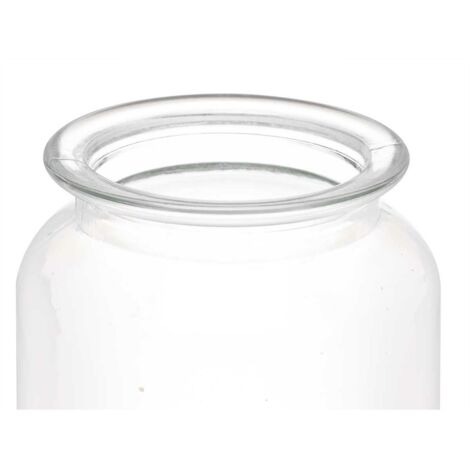Tarro transparente vidrio 900 ml (12 unidades) con tapa