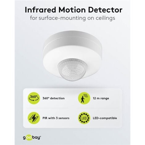 Goobay 96007 detector de movimiento Sensor infrarrojo pasivo (PIR ...