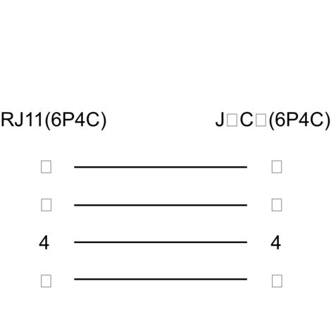 goobay 10m Cable Plano RJ-11 Negro, RJ11 M a RJ11 F, para Teléfono y Router