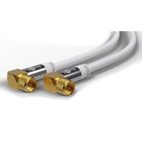 Goobay 70484 3 m Cable Satélite con 90 grados Conector F en ángulo para ...
