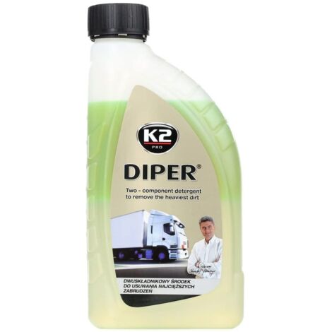 K2 Activ Foam Diper Bifásico 1L, limpiador en espuma activa para vehículos, elimina suciedad y ...