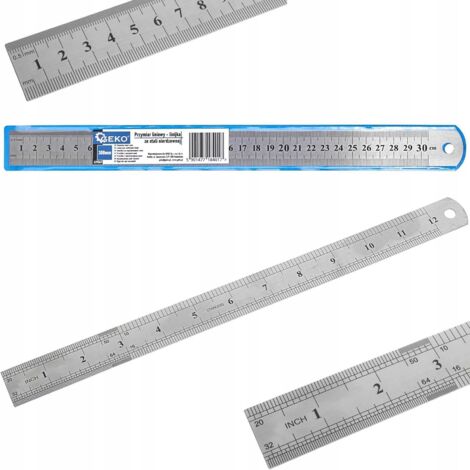 Regla lineal de acero inoxidable Geko, 300 mm, herramienta precisa para ...
