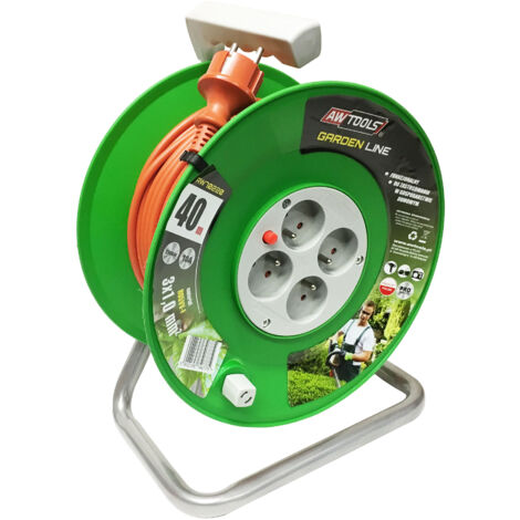 Alargador de jardín con enrollador, Awtools, modelo Garden Line 10m ...
